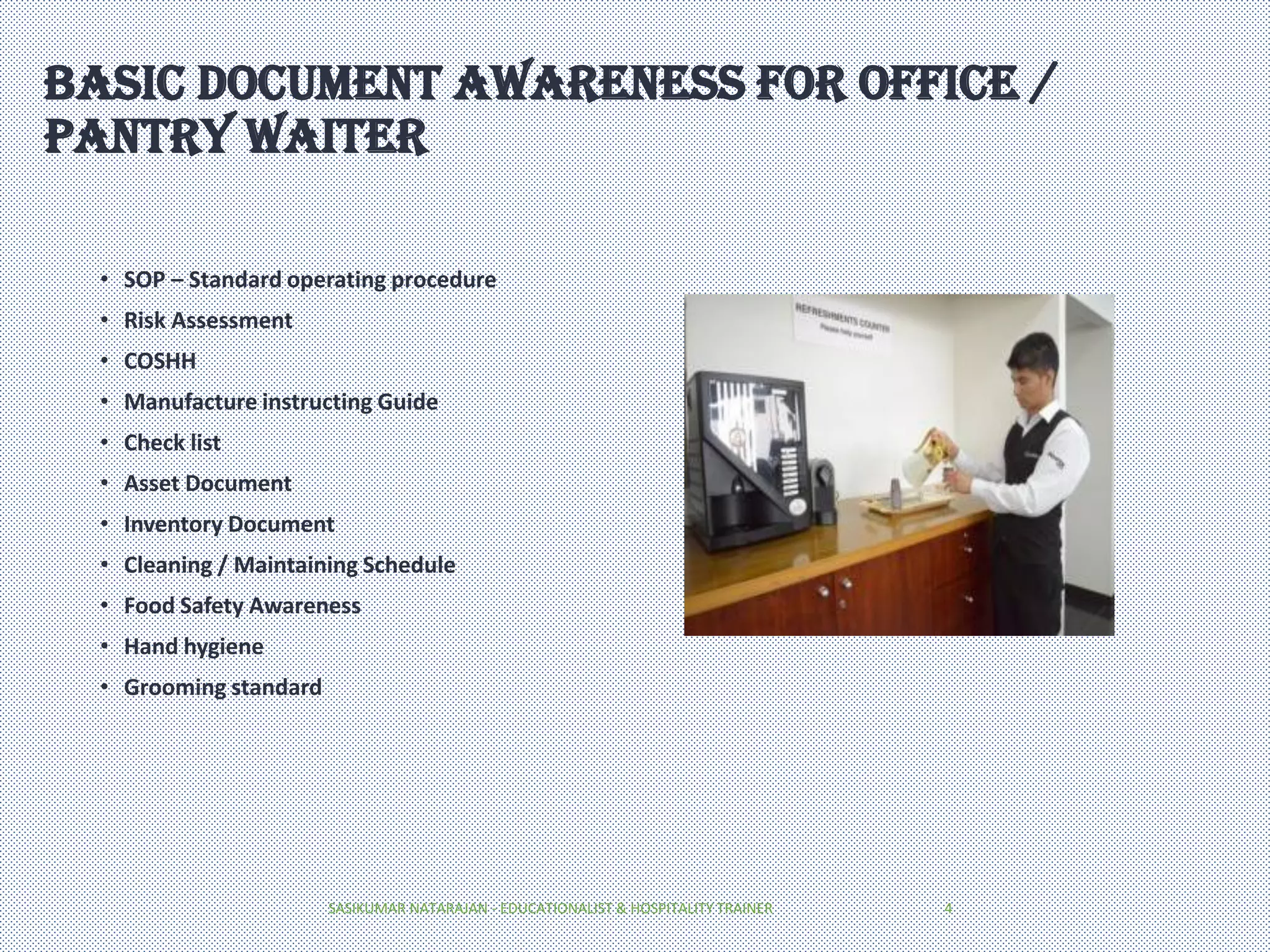 Duties & Responsibilities of Office / Pantry boy | PDF