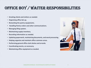 Duties & Responsibilities of Office / Pantry boy | PDF
