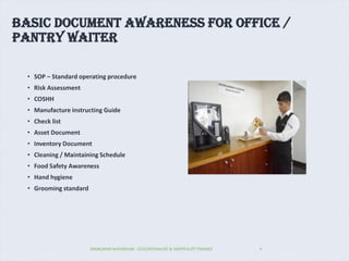 Duties & Responsibilities of Office / Pantry boy | PDF