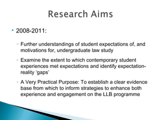 The ‘Expectation-Reality Gap’ and Undergraduate Law Student Experiences ...