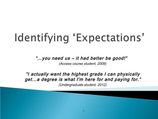 The ‘Expectation-Reality Gap’ and Undergraduate Law Student Experiences ...