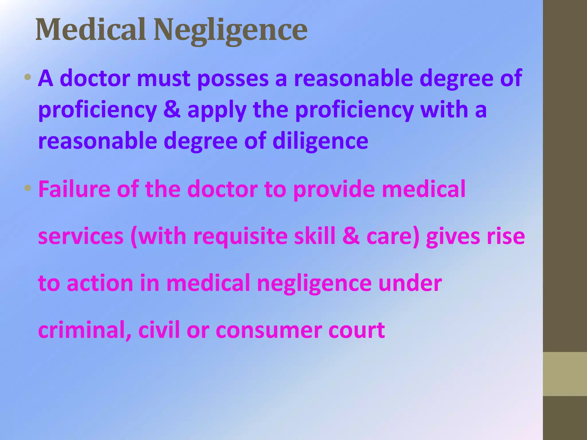 Duty of doctors medico legal aspects | PPTX