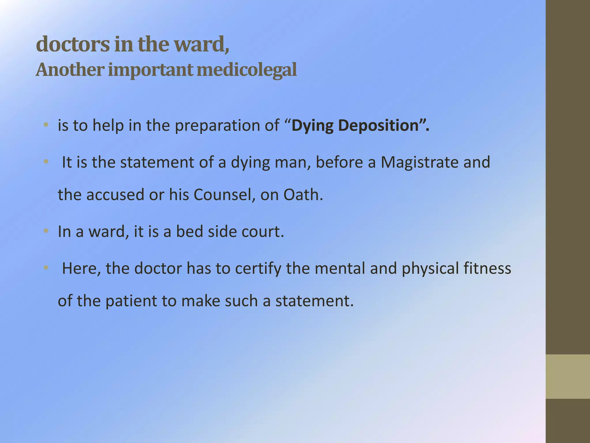 Duty of doctors medico legal aspects | PPTX