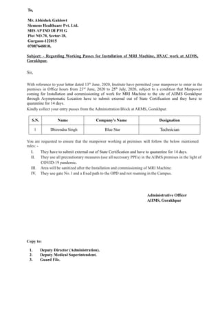 Duty Pass Blue Star doc for installation | PDF
