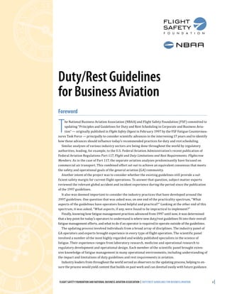 Flight Safety Foundation - Duty/Rest Guidelines NBAA | PDF