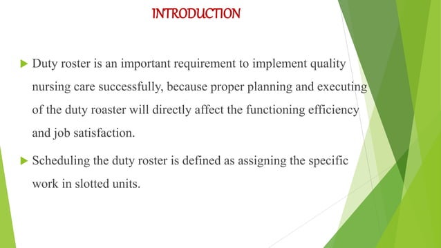 duty roster in nursing.pptx | Careers