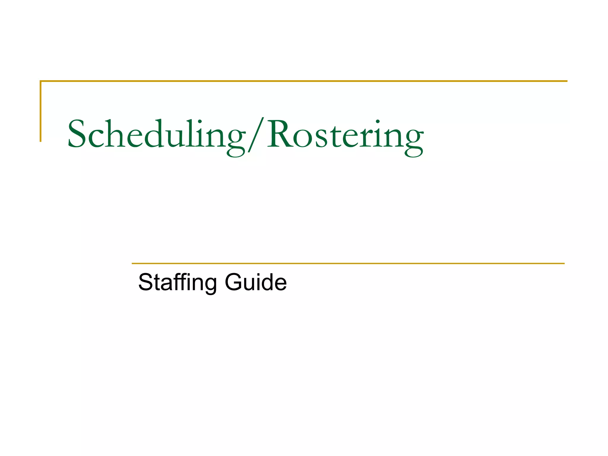 Duty rosters lec.2 | PPT