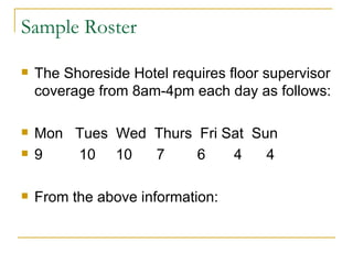 Duty rosters lec.2 | PPT