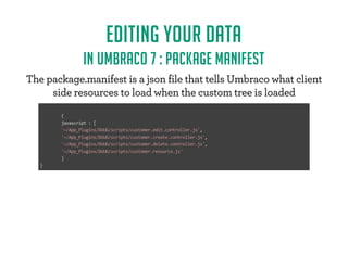 Building custom sections in Umbraco | PPT