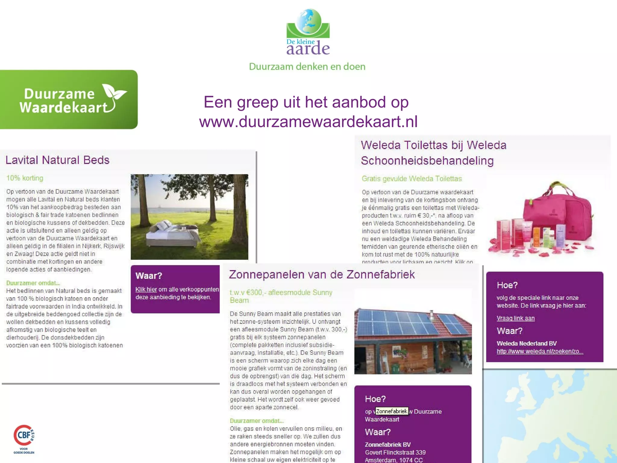 Duurzame Waardekaart Stichting De Kleine Aarde (2 Mb) | PPT