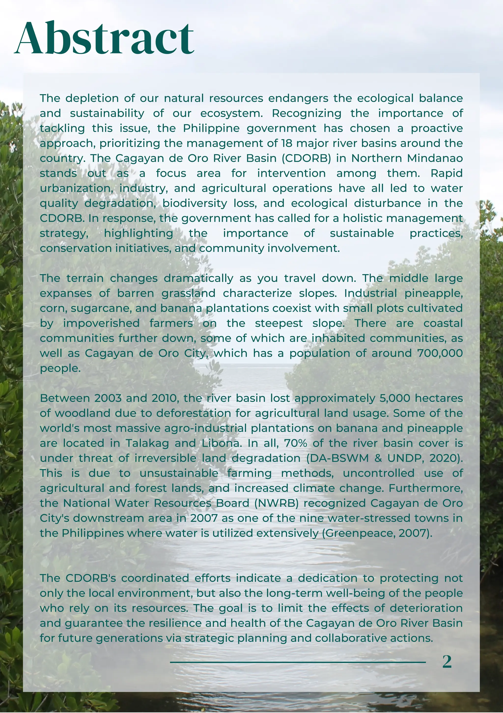 A Review on Integrated River Basin Management and Development Master ...