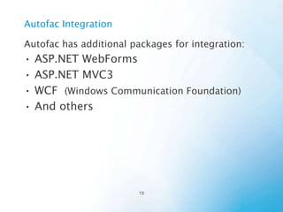 Dependency Injection and Autofac | PPT