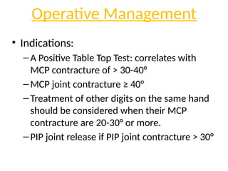 Duyptren contracture WITH management measures | PPTX