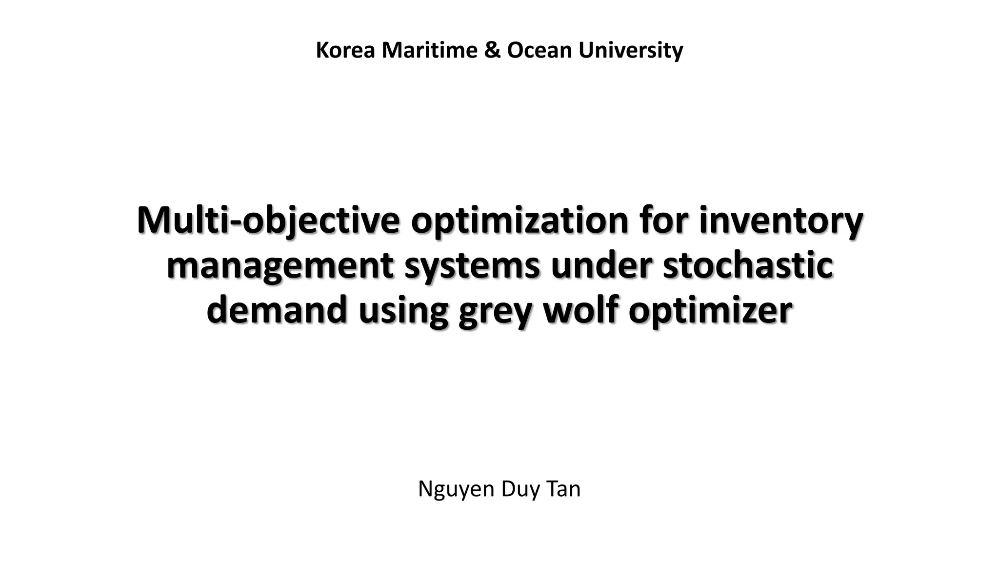 Duy Tan NGUYEN_Multi-objective optimization for inventory management systems under stochastic ...