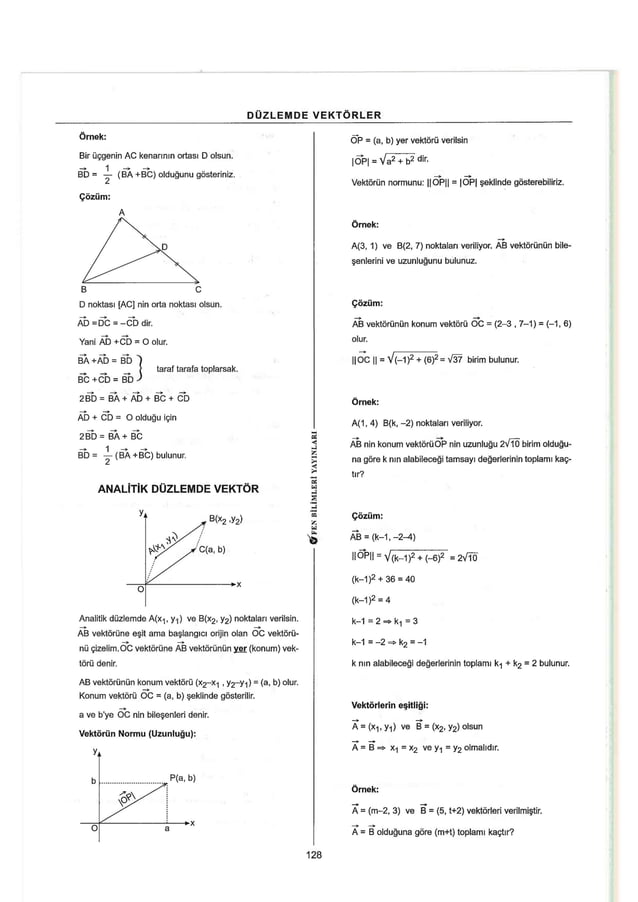 Duzlemde vektorler fbm | PDF