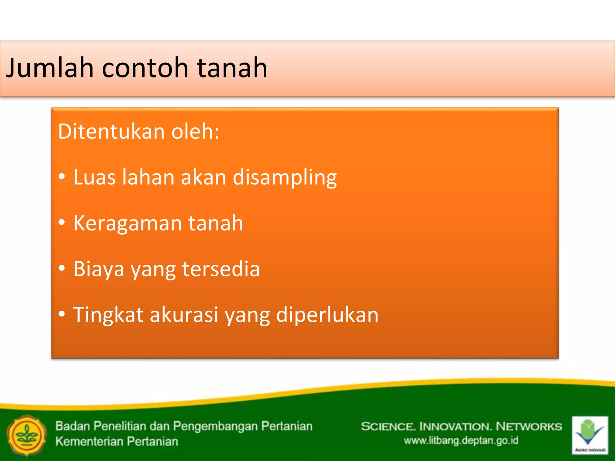 Sampling contoh tanah | PPTX