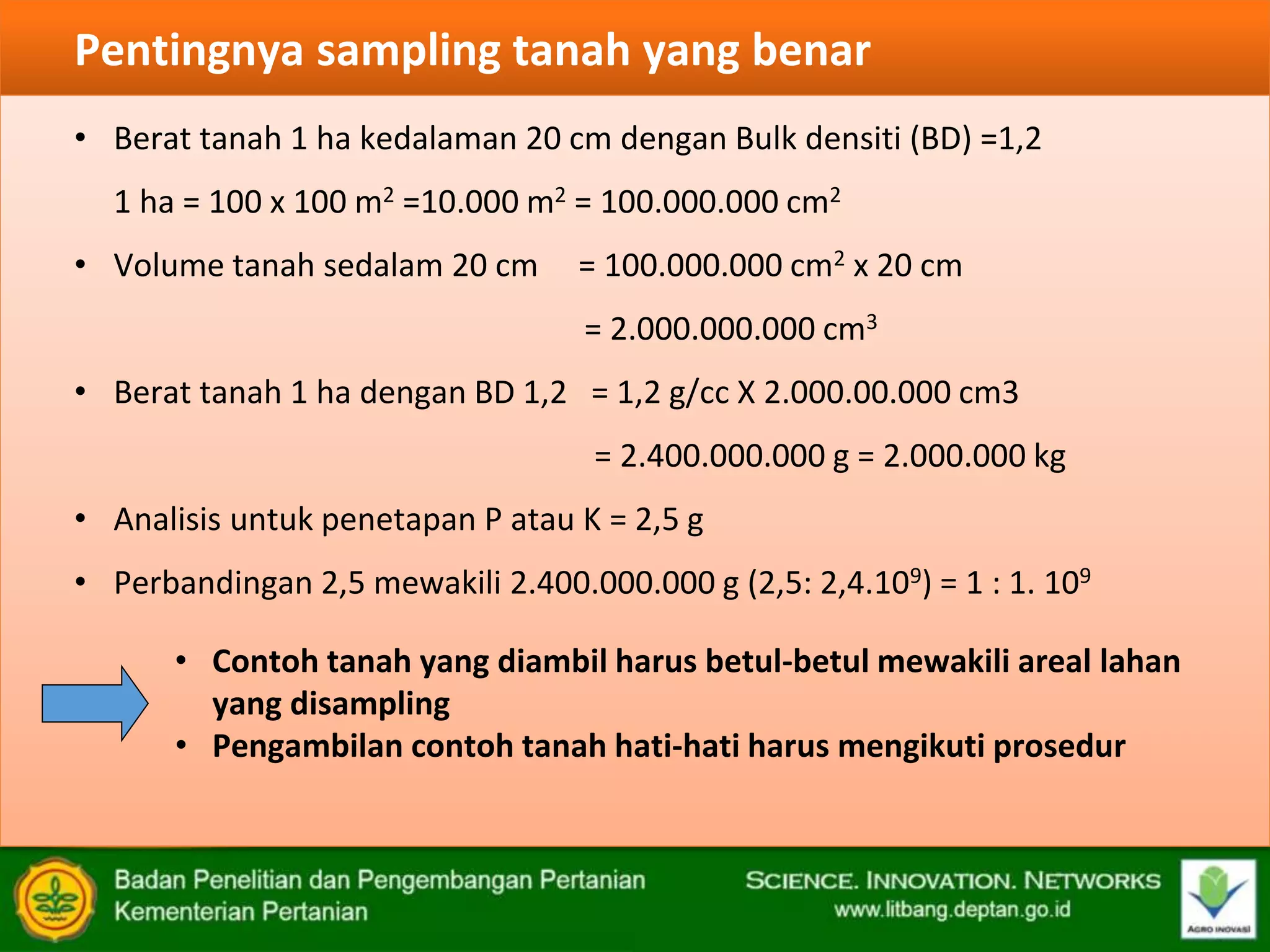 Sampling contoh tanah | PPTX