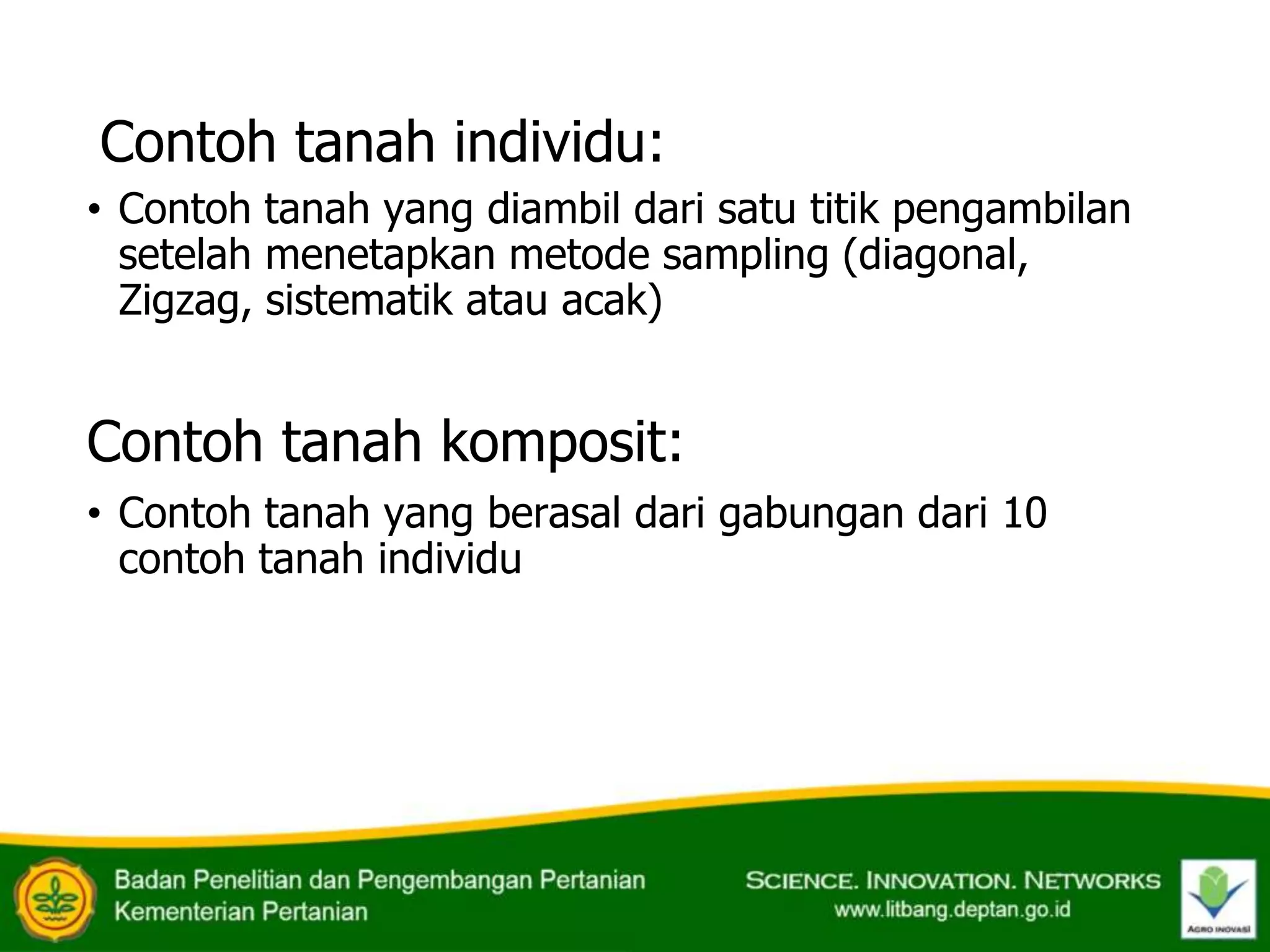 Sampling contoh tanah | PPTX