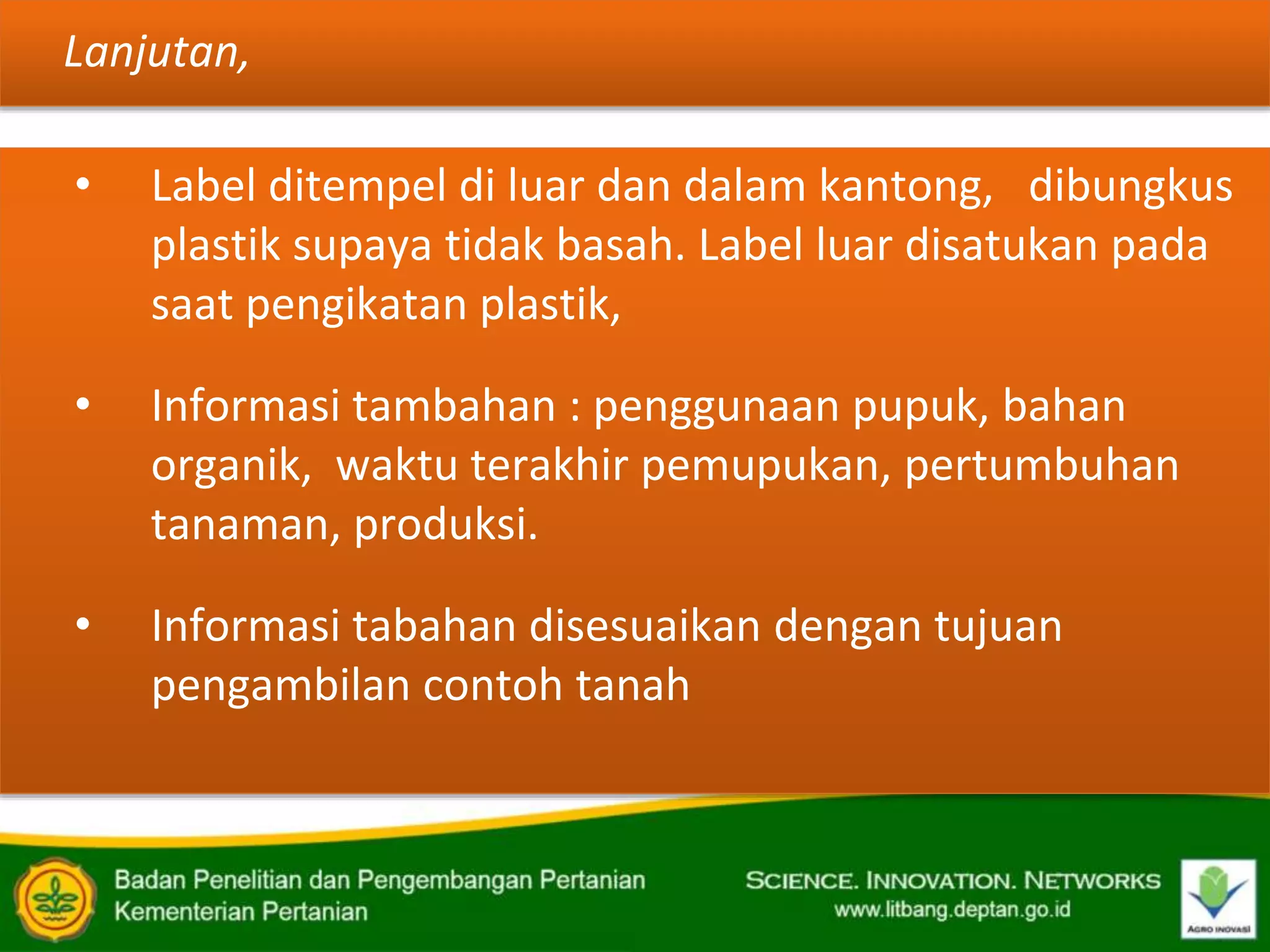 Sampling contoh tanah | PPTX