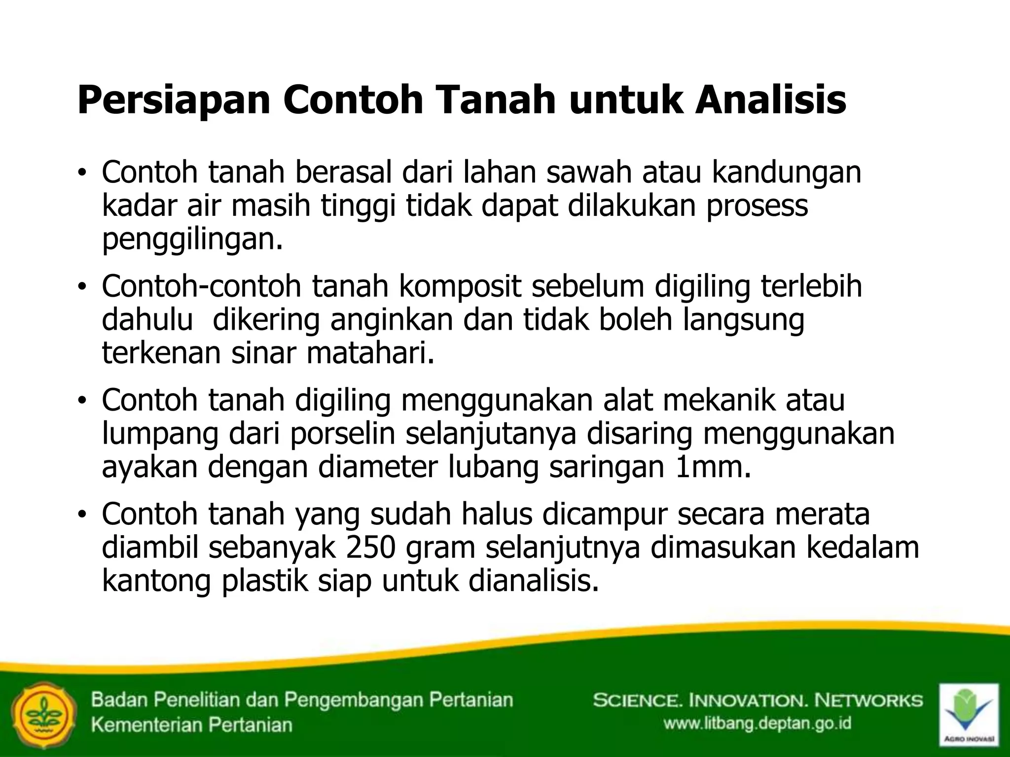 Sampling contoh tanah | PPTX