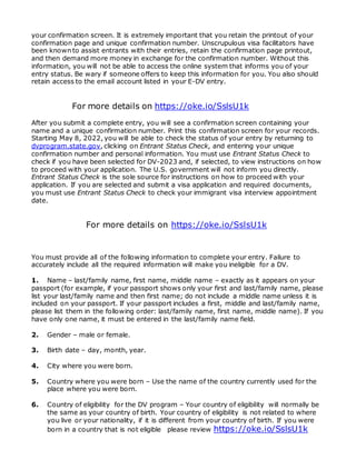 USA DV VISA 2023 | PDF