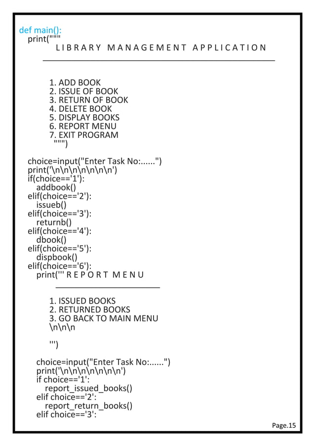 Library Management Python, MySQL | PDF