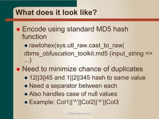 Data Vault 2.0: Using MD5 Hashes for Change Data Capture | PDF