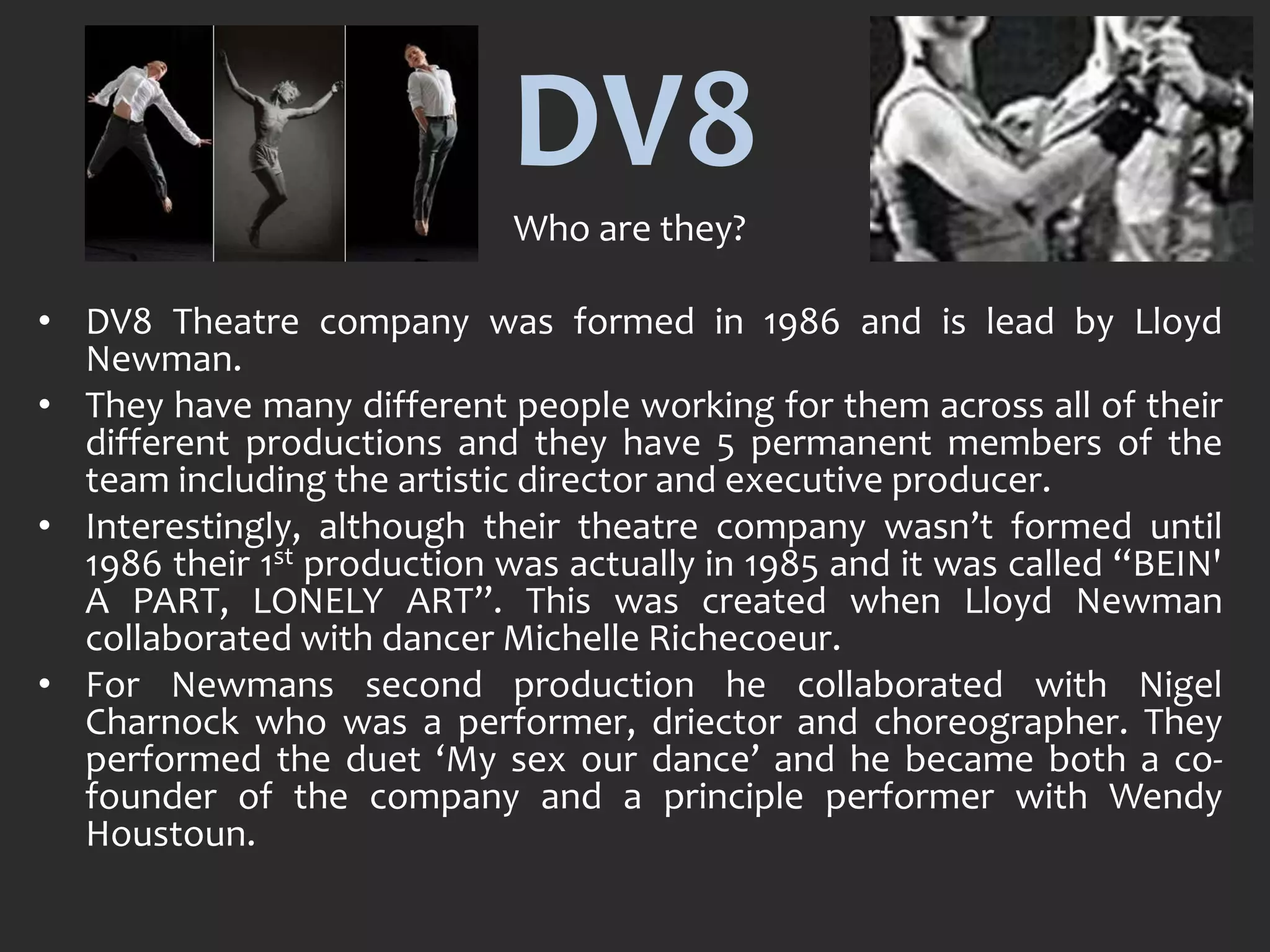 Dv8 and push physical theatre drama final | PPTX
