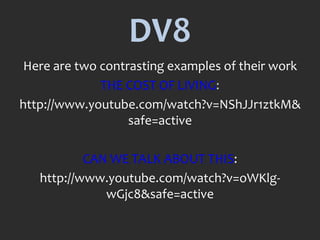 Dv8 and push physical theatre drama final | PPTX