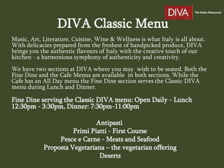DIVA ITALIAN Menu | PPTX