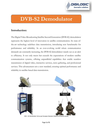 DVB-S2 Demodulator from Digilogic Systems | PDF