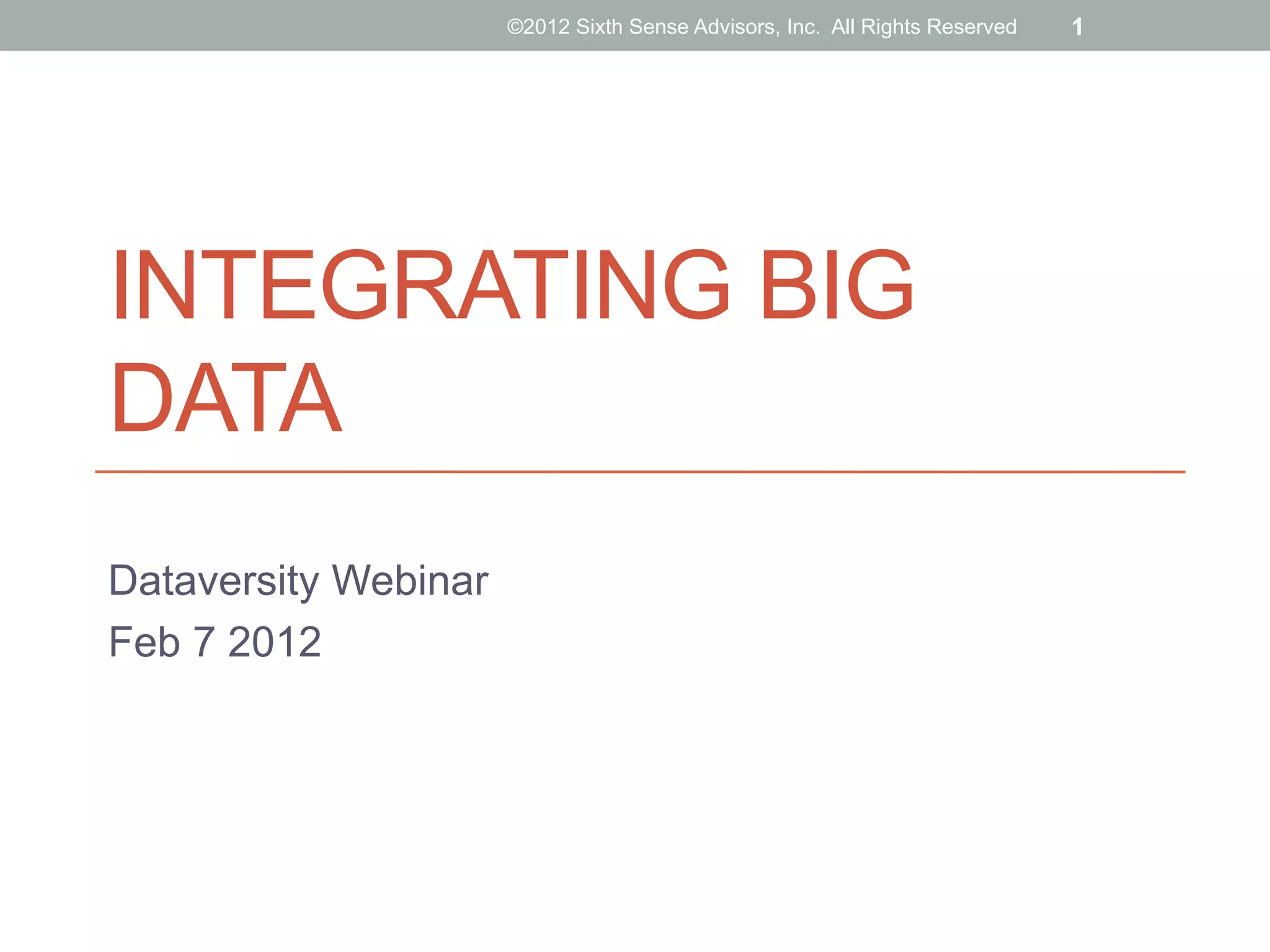 Integrating Big Data Technologies | PDF