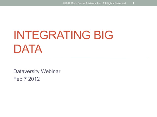 Integrating Big Data Technologies | PDF