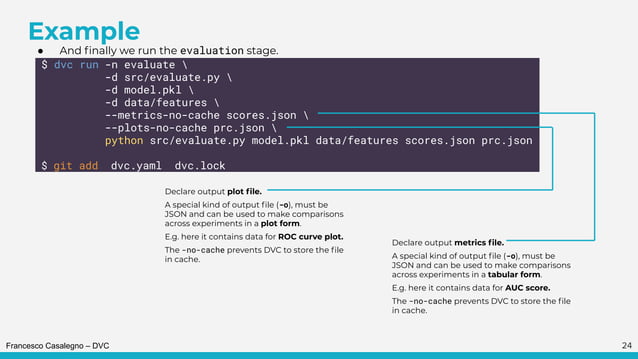 DVC - Git-like Data Version Control for Machine Learning projects | PPT