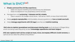 DVC - Git-like Data Version Control for Machine Learning projects | PDF