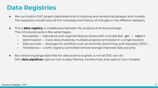 DVC - Git-like Data Version Control for Machine Learning projects | PPT