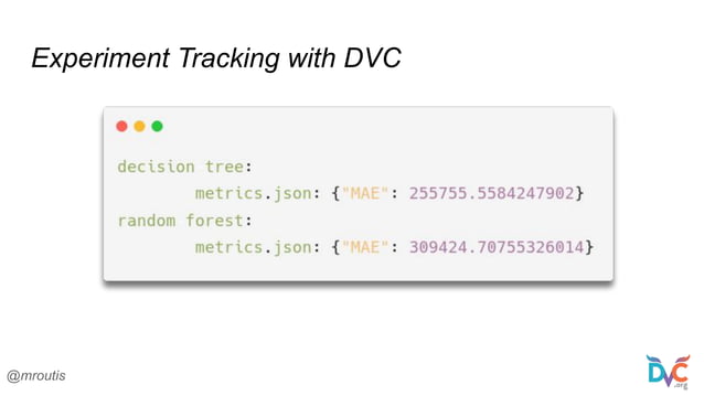 Experimentación ágil de machine learning con DVC | PPT