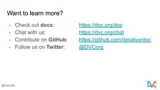 Experimentación ágil de machine learning con DVC | PDF