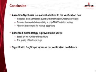 Enhanced Verification Flow with Nextop's Assertion Synthesis Technology ...