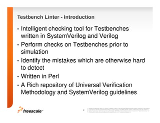 Testbench Linter: Automated Rule Checker Framework for Testbenches ...