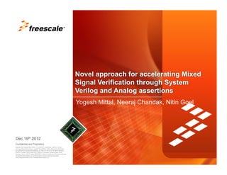 Novel Approach for Accelerating Mixed Signal Verification | PDF