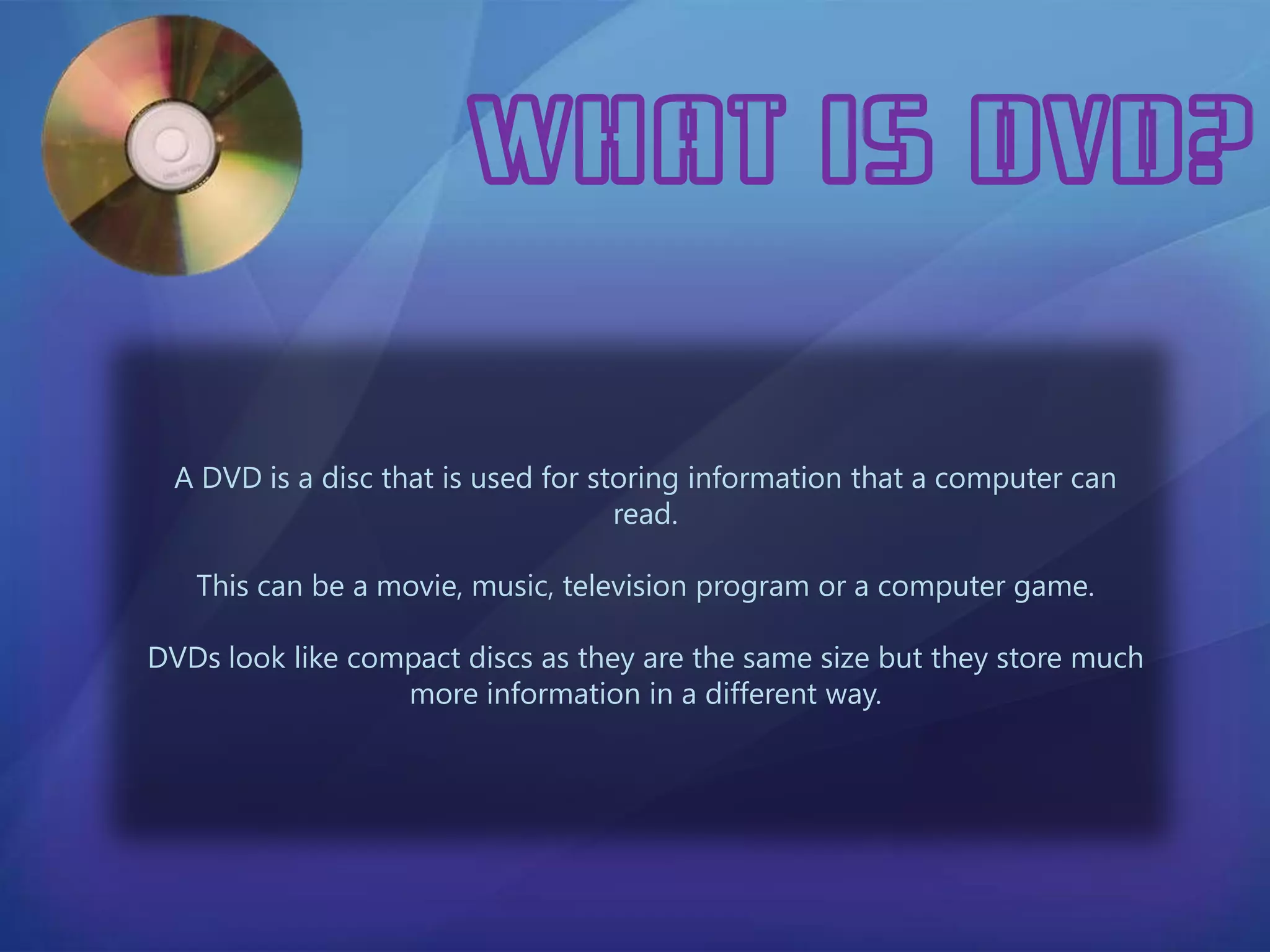 DVD Technology | PPTX