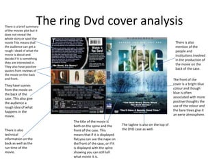 Dvd cover analysis | PPTX
