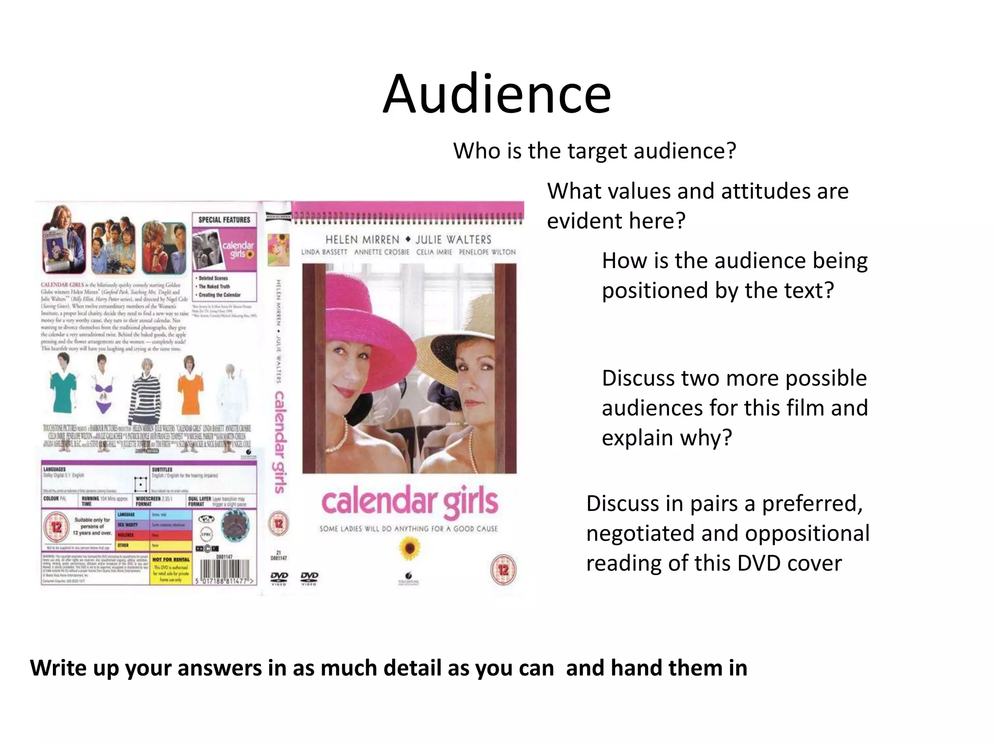 Analysing DVD covers | PPTX