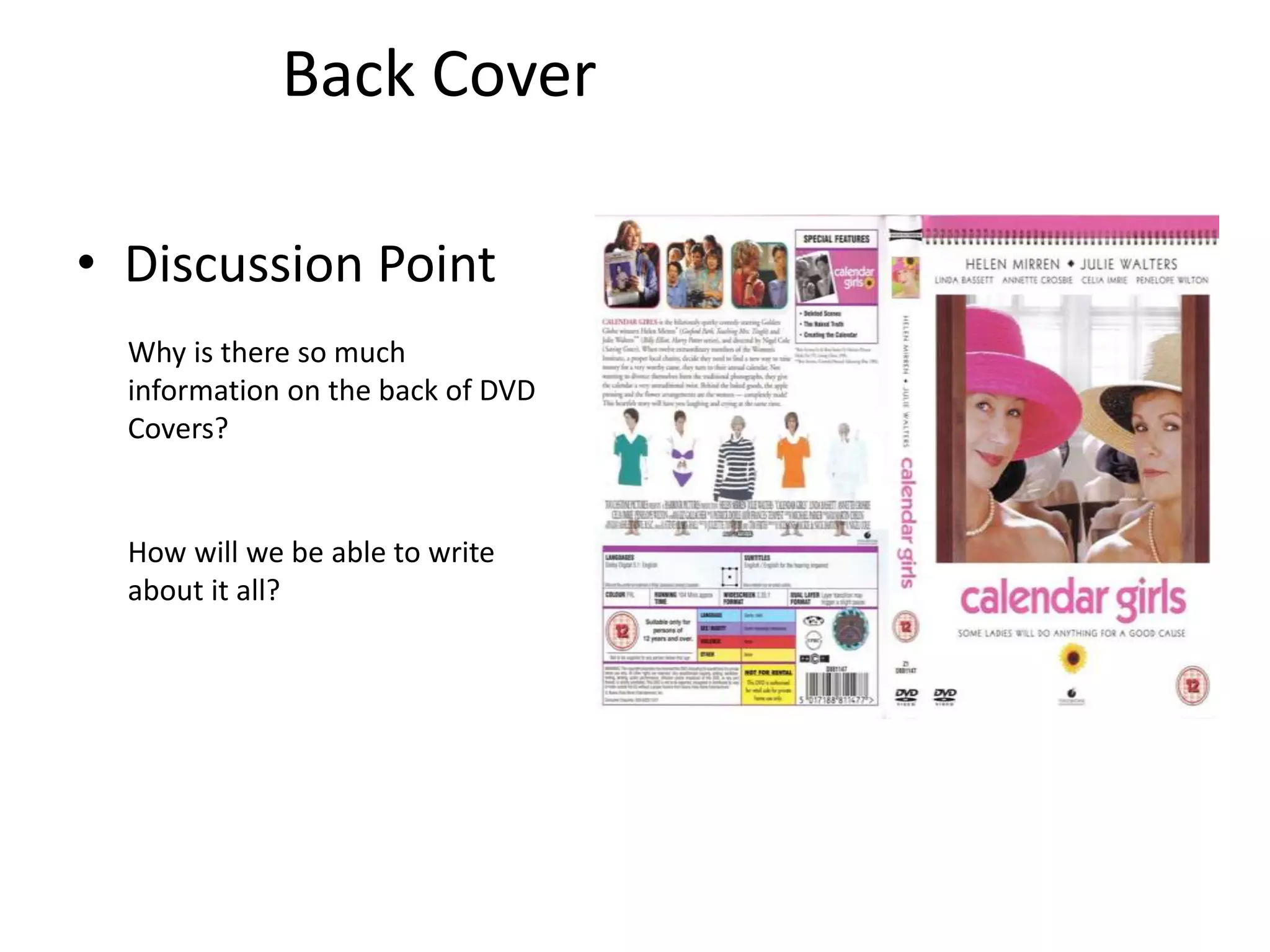 Analysing DVD covers | PPTX