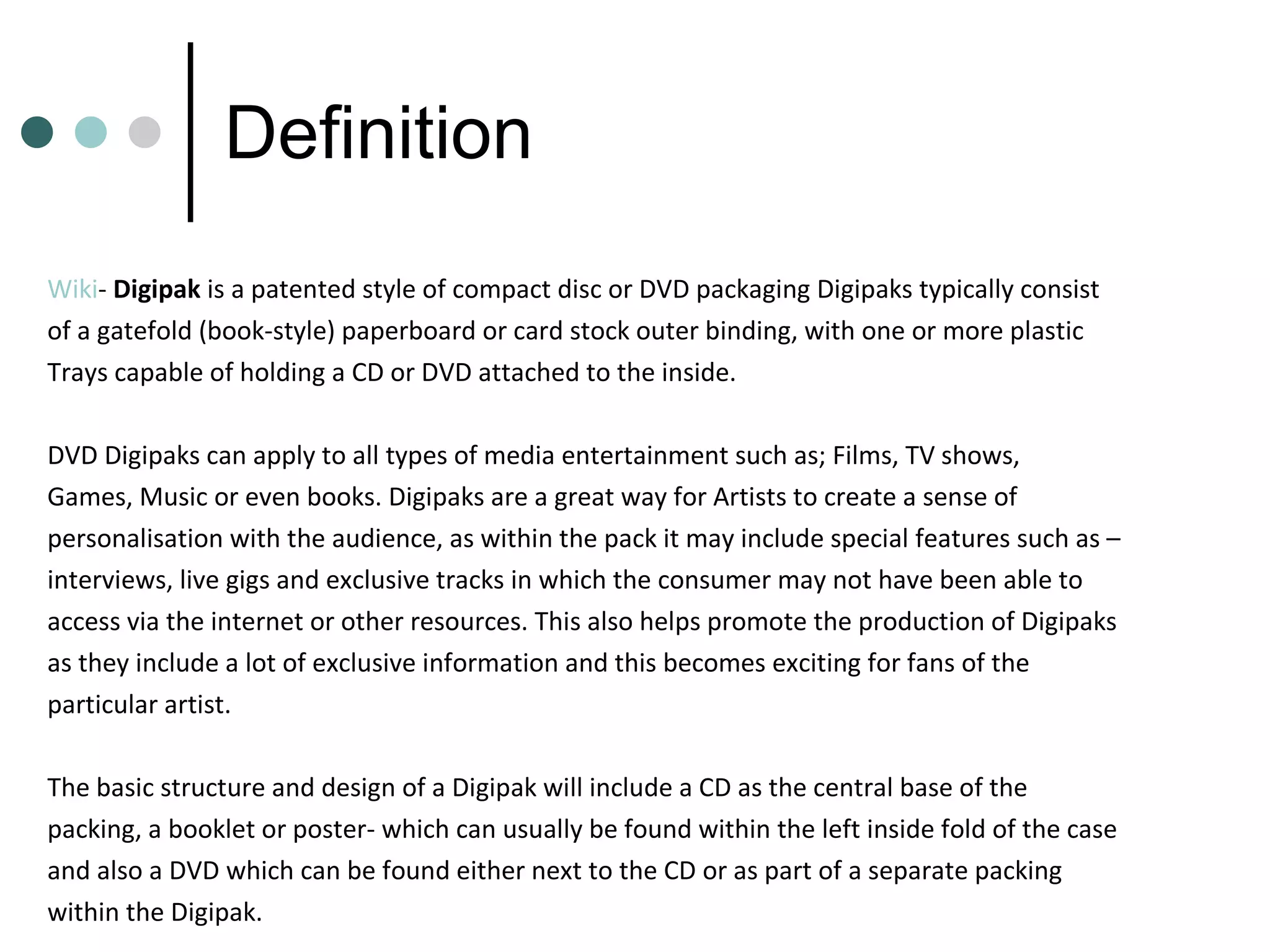 Dvd digipaks examples | PPT