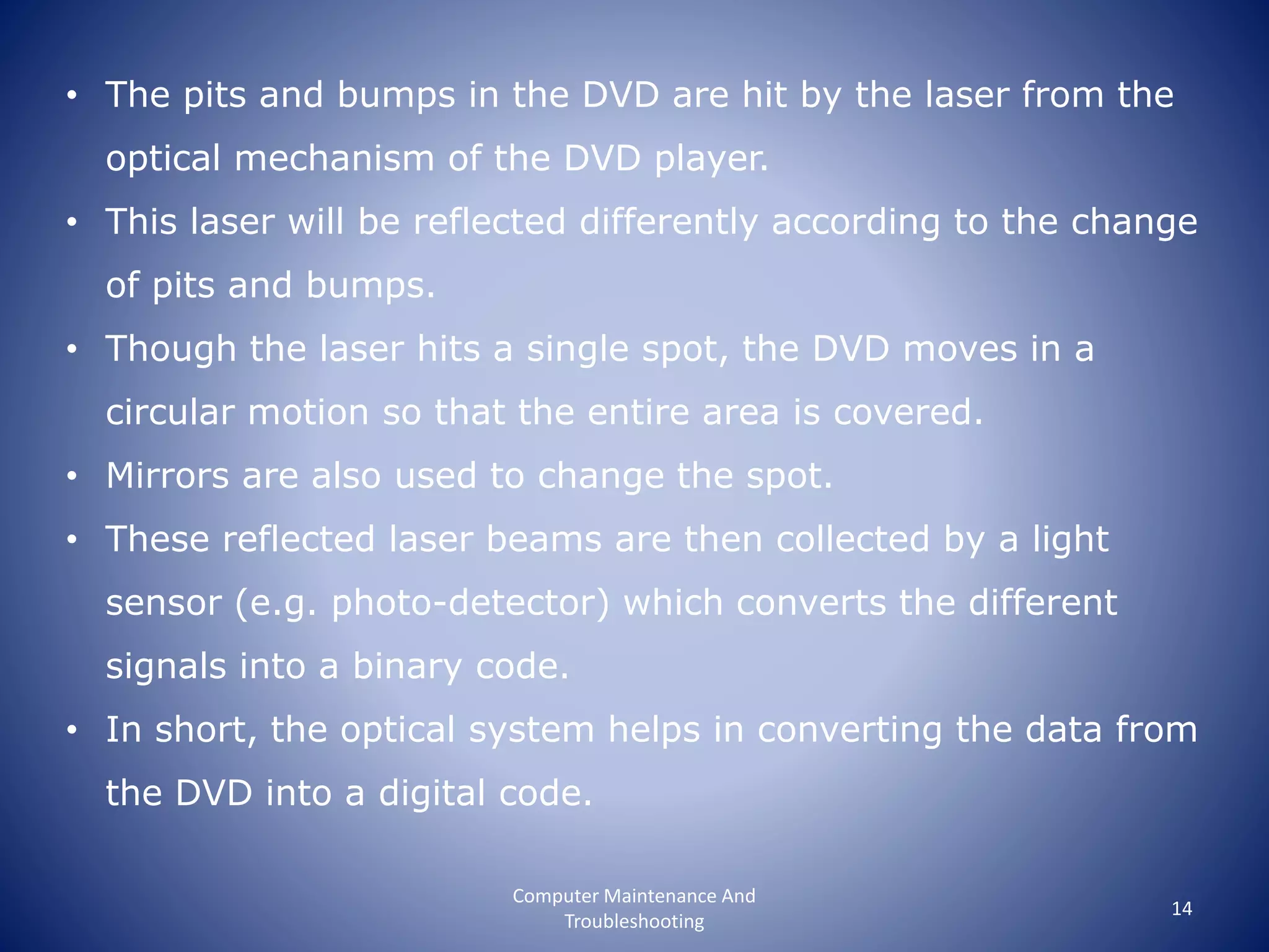 Dvd drive structure and its Working | PPTX