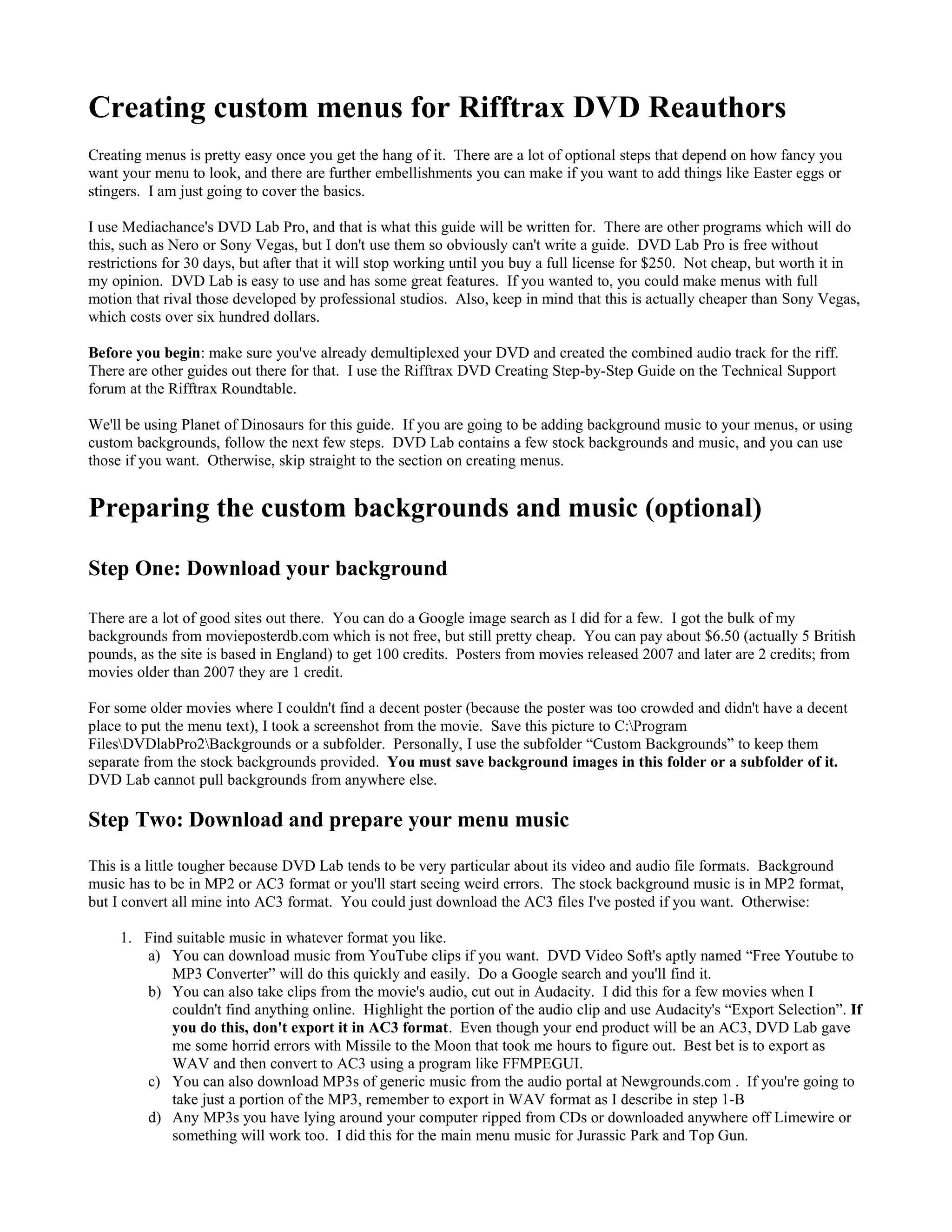 Dvd menu creation_guide | PDF