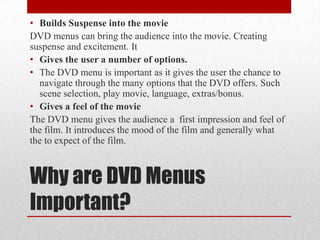 Dvd menu presentation | PPT