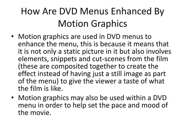Dvd menus creative media | PPT